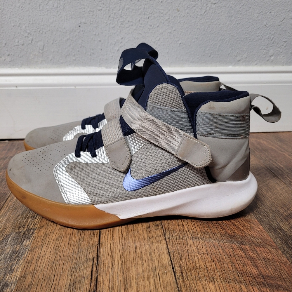 Nike Precision Iii Flyease Grey/Navy Mens Basketball … - Gem